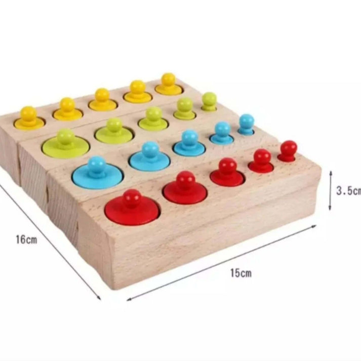 Educational Baby Stacking Blocks Wood Montessori Cylinders – Woodesa