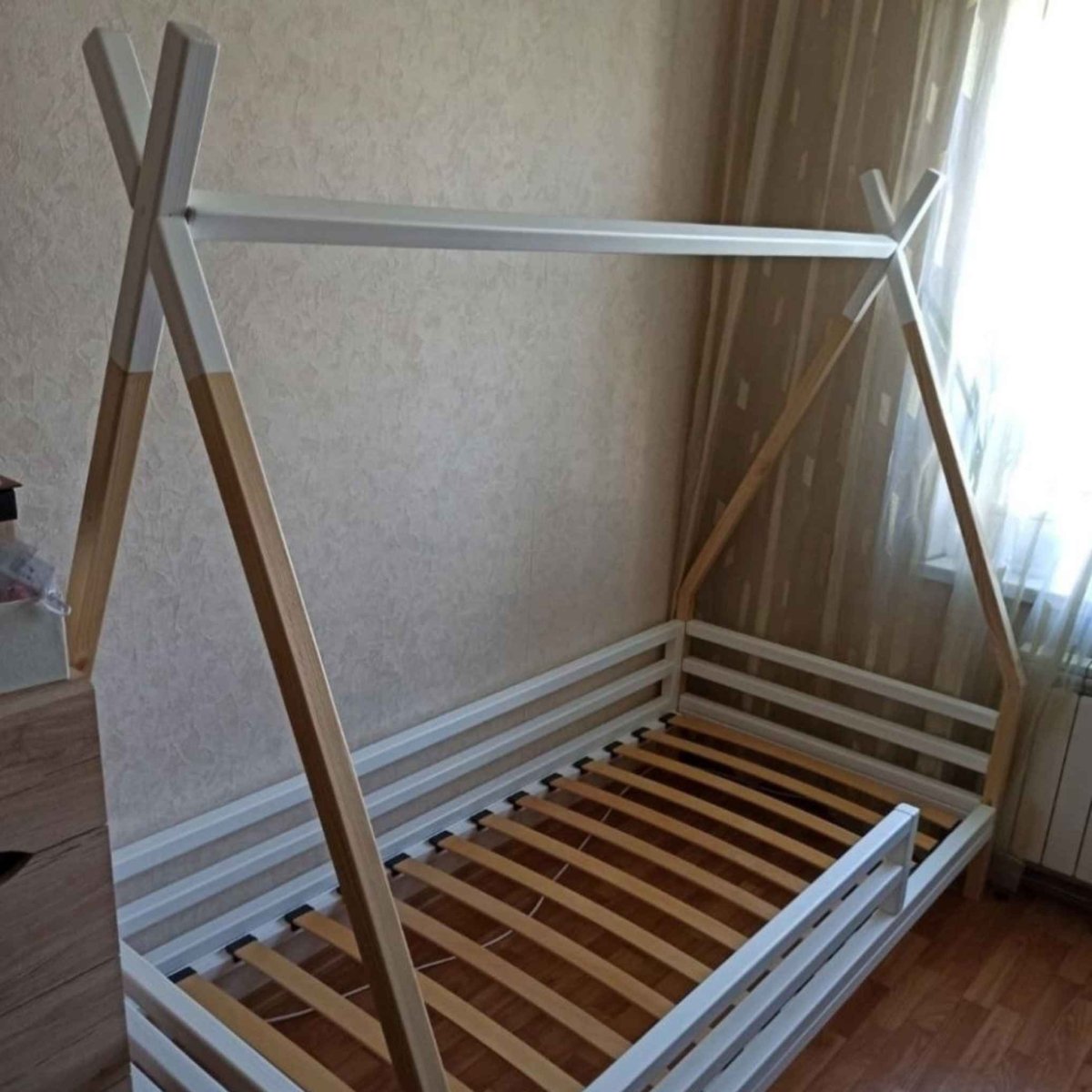 Wooden Floor Bed for Children Platform Montessori Tent Crib – Woodesa